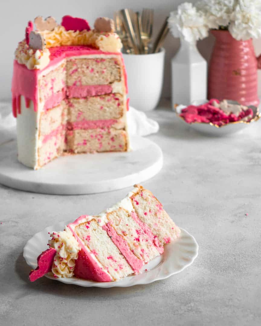 Pink Funfetti Animal Cookie Cake - In Bloom Bakery