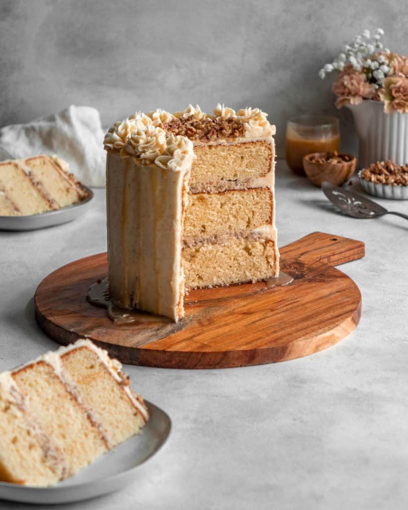 Maple Pecan Layer Cake - In Bloom Bakery