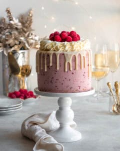 Raspberry Champagne Cake - In Bloom Bakery