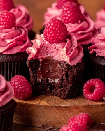 Chocolate Raspberry Cupcakes - In Bloom Bakery