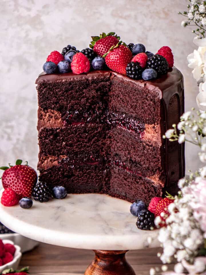 Chocolate Berry Cake - In Bloom Bakery