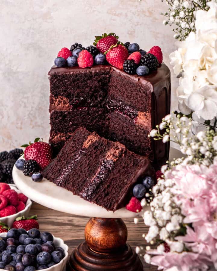 Chocolate Berry Cake - In Bloom Bakery