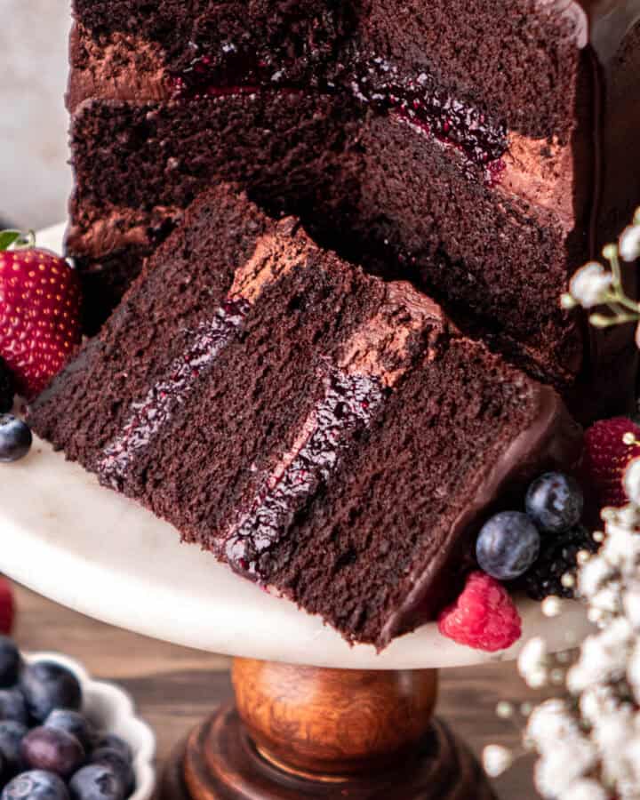 Chocolate Berry Cake - In Bloom Bakery