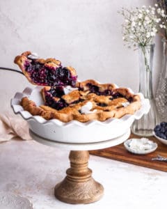 Blueberry Vanilla Lavender Pie - In Bloom Bakery