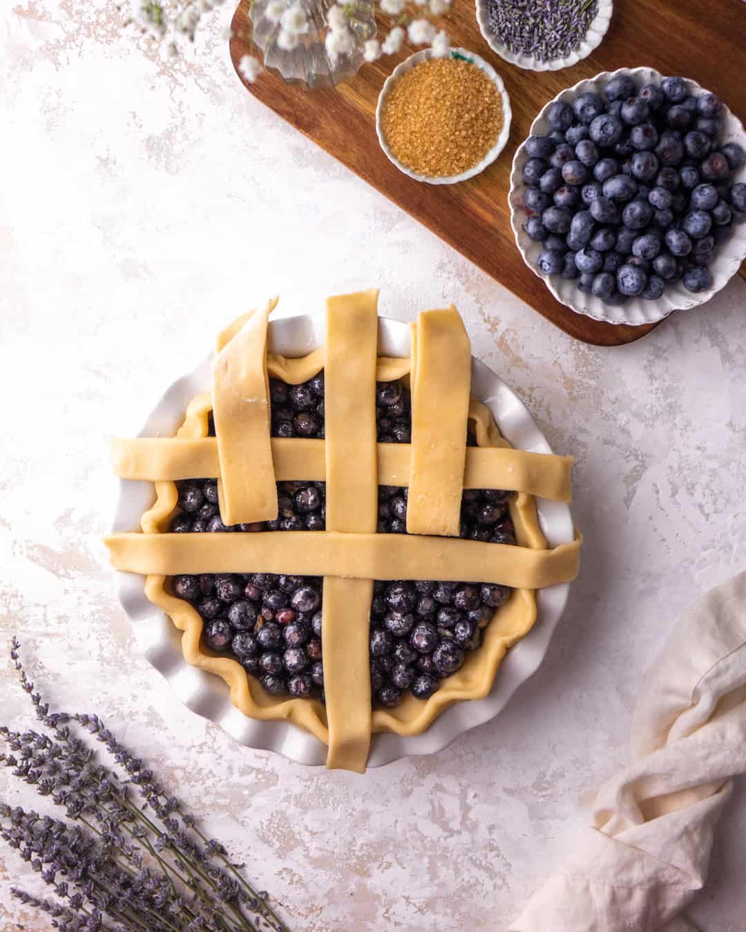 Blueberry Vanilla Lavender Pie - In Bloom Bakery