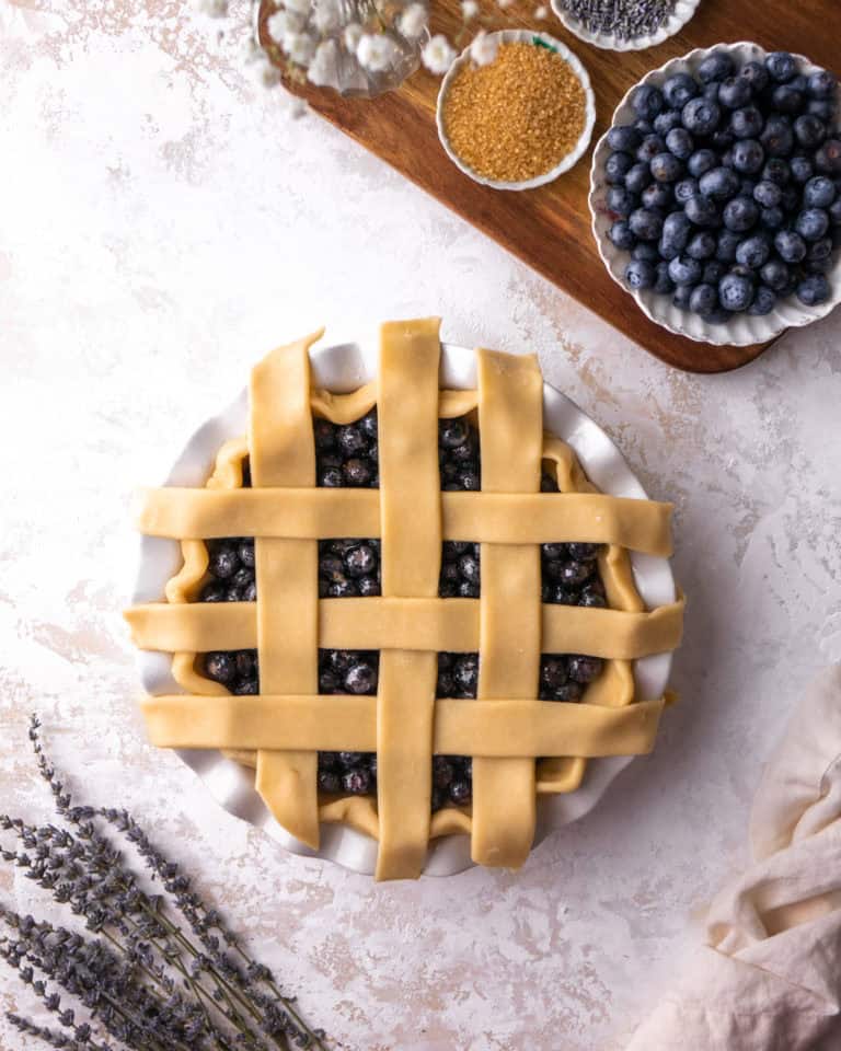 Blueberry Vanilla Lavender Pie - In Bloom Bakery