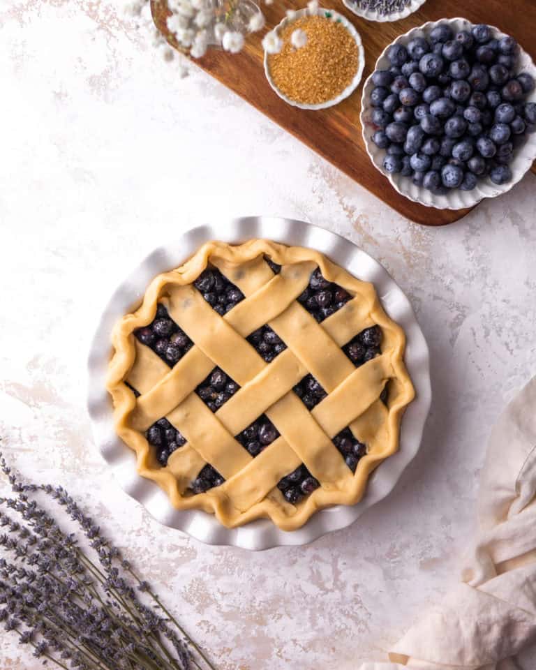 Blueberry Vanilla Lavender Pie - In Bloom Bakery