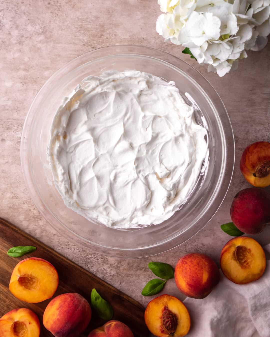 Peaches and Cream Layer Cake - In Bloom Bakery