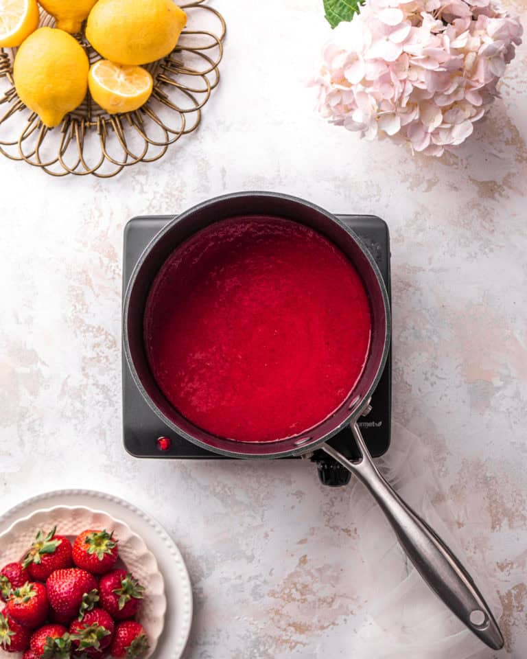 Lemon Strawberry Jam Cake - In Bloom Bakery