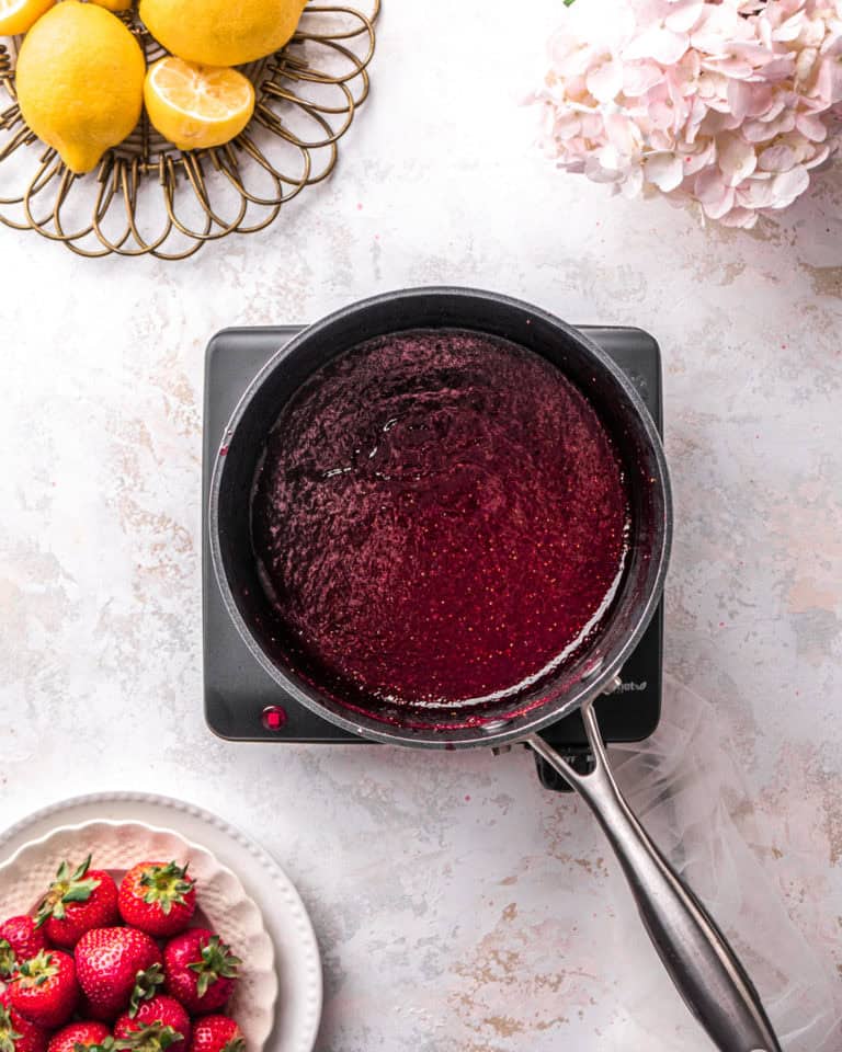 Lemon Strawberry Jam Cake - In Bloom Bakery