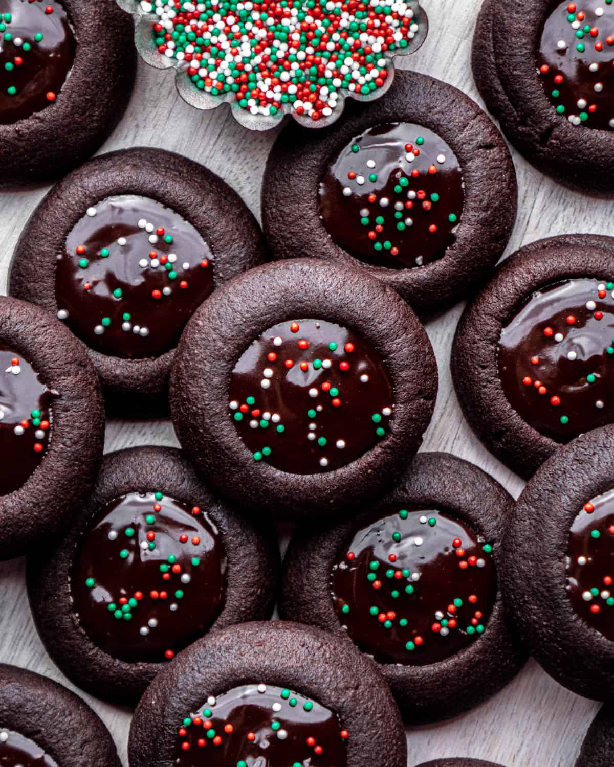 Chocolate Thumbprint Cookies - In Bloom Bakery