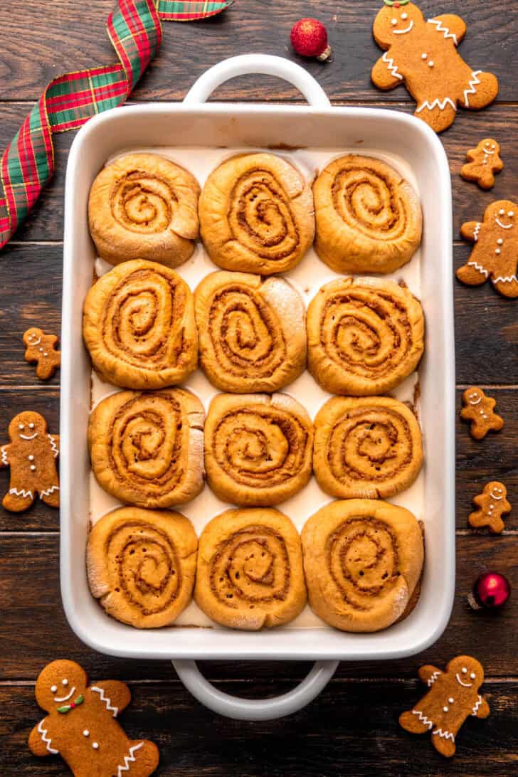 Gingerbread Cinnamon Rolls - In Bloom Bakery