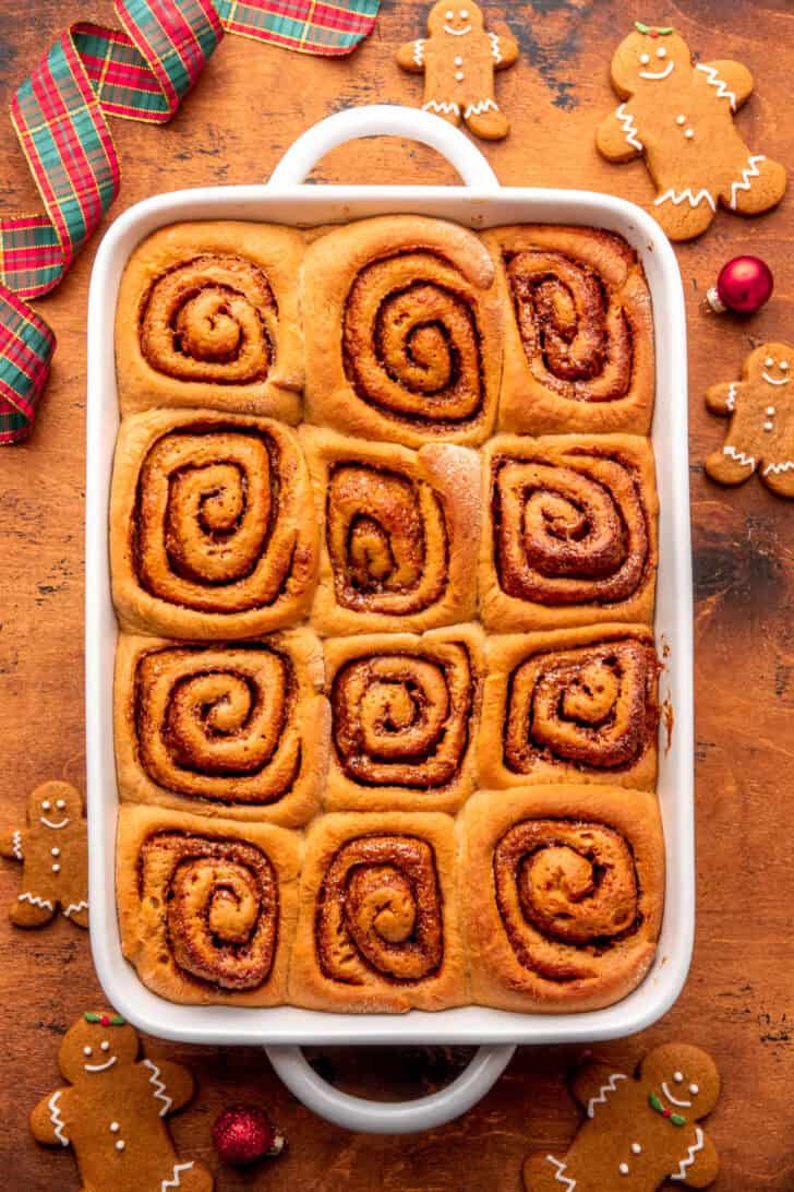 Gingerbread Cinnamon Rolls - In Bloom Bakery