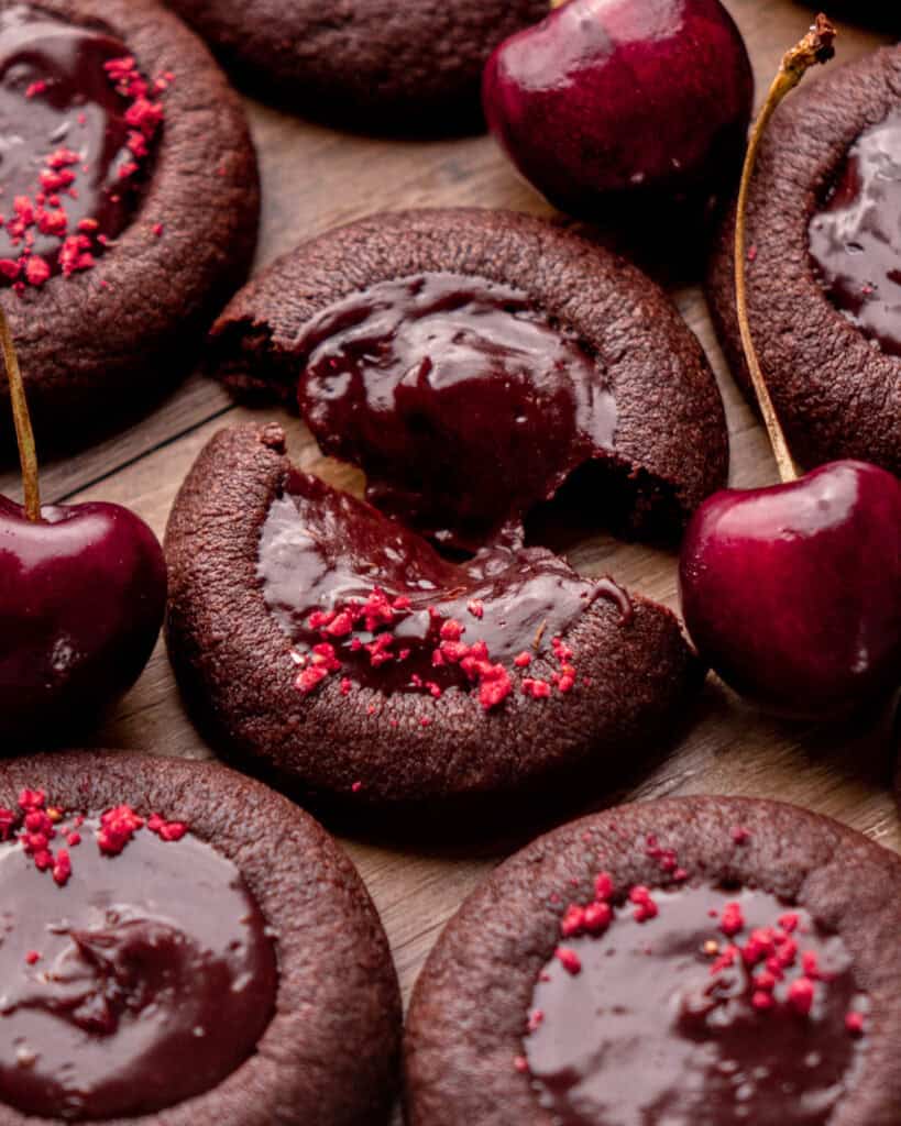 Chocolate Cherry Cookies - In Bloom Bakery