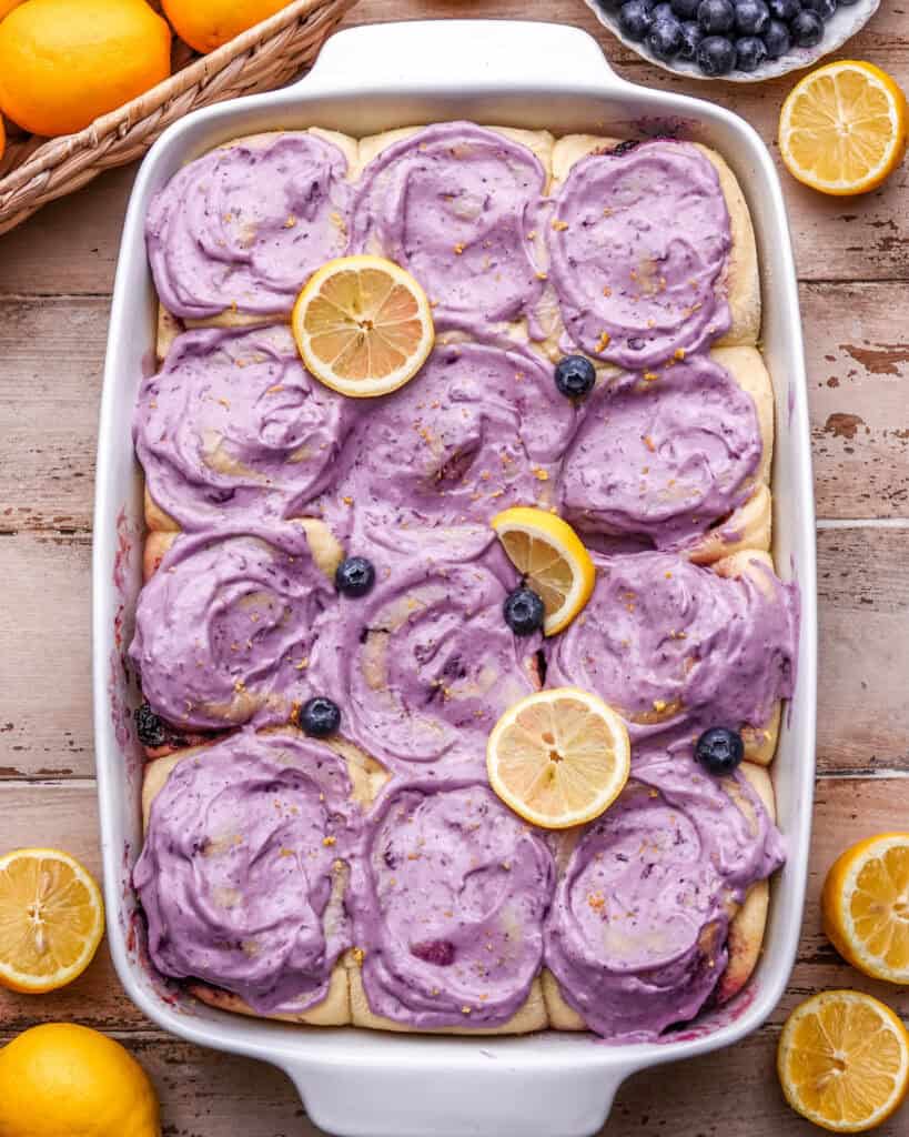 Lemon Blueberry Rolls - In Bloom Bakery