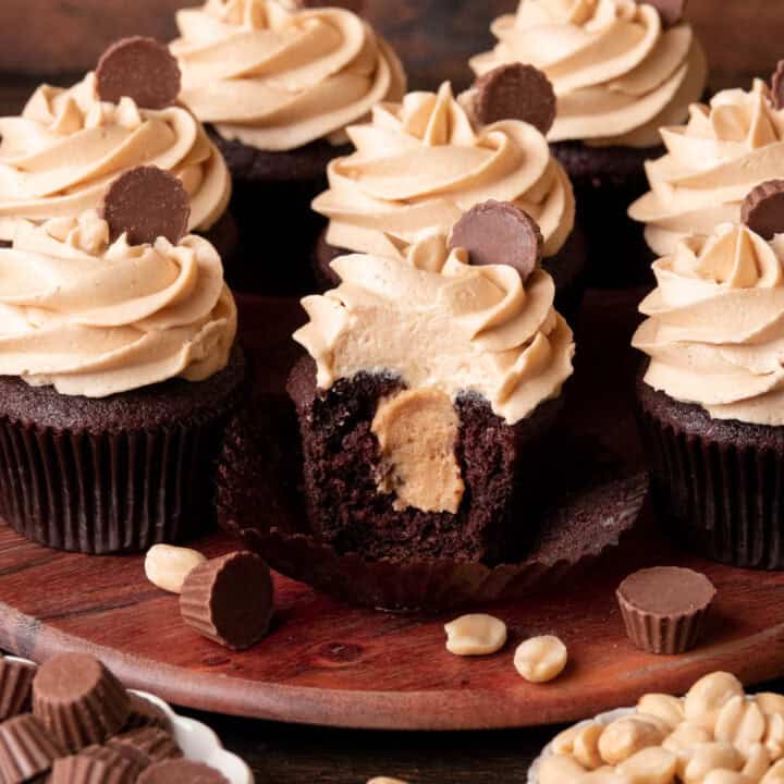 Peanut Butter Cup Cupcakes - In Bloom Bakery