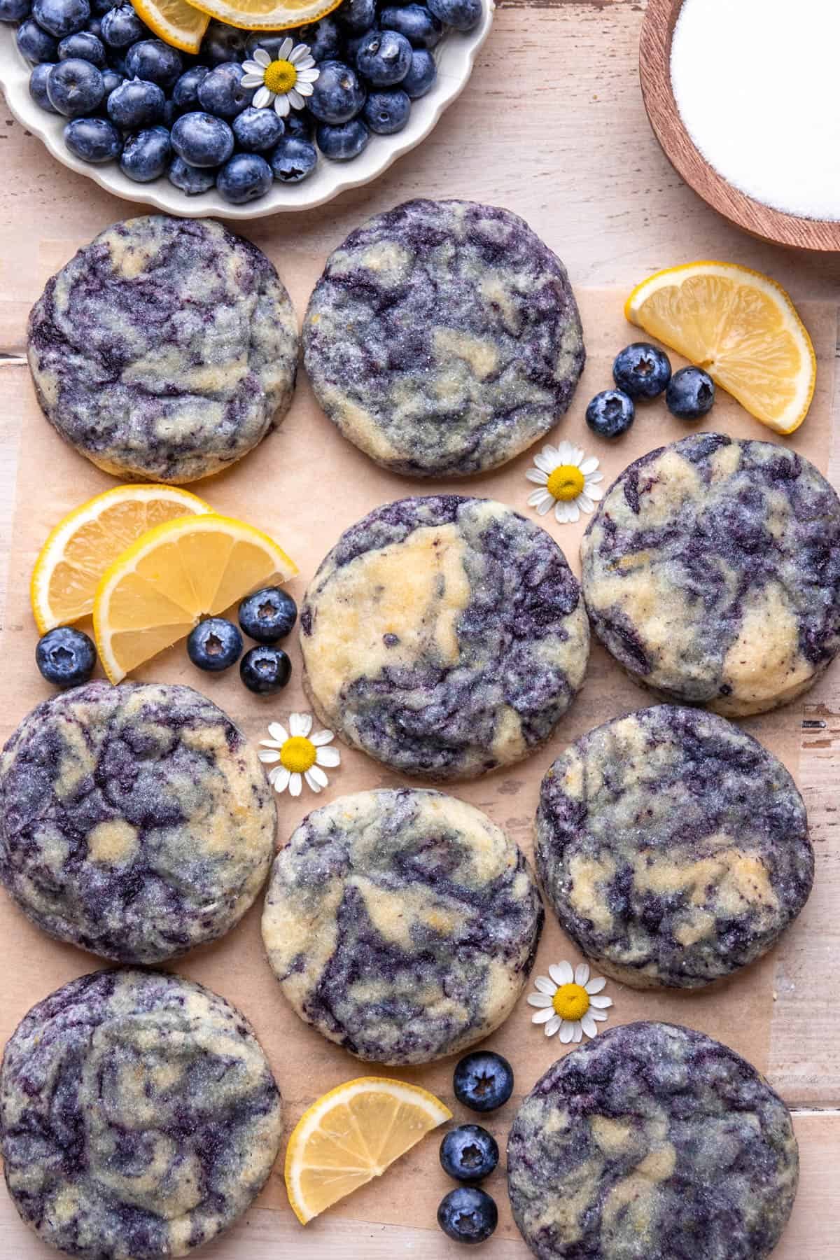 Lemon Blueberry Cheesecake Cookies - In Bloom Bakery