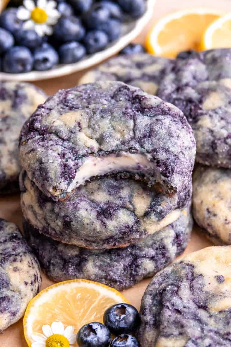 Lemon Blueberry Cheesecake Cookies - In Bloom Bakery