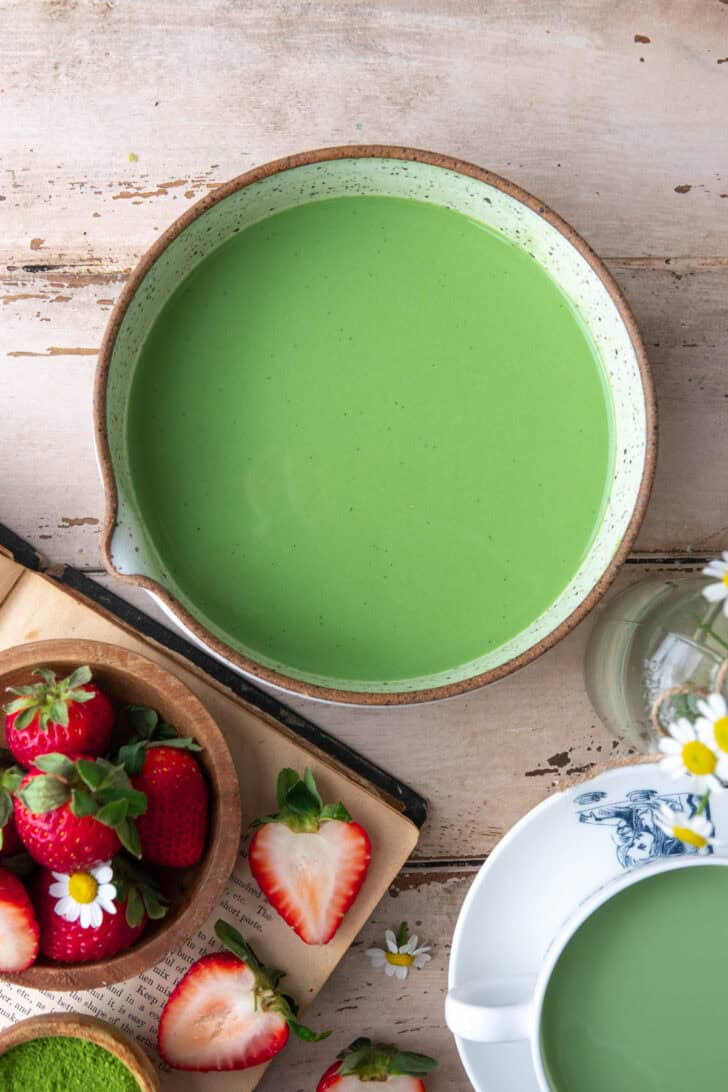 Strawberry Matcha Latte Cake - In Bloom Bakery