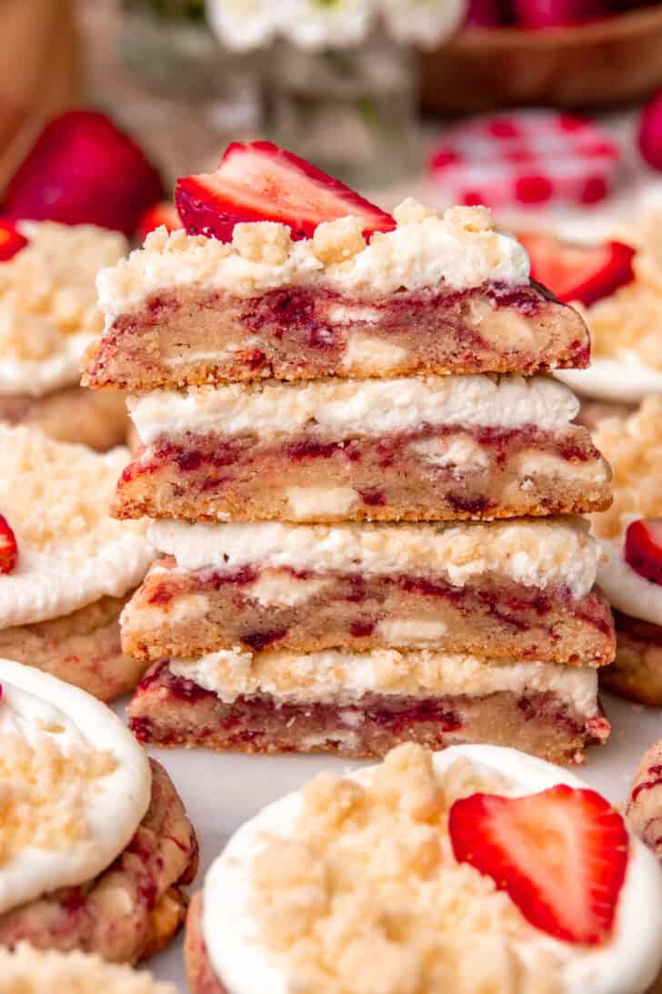 Strawberry Shortcake Cookies - In Bloom Bakery