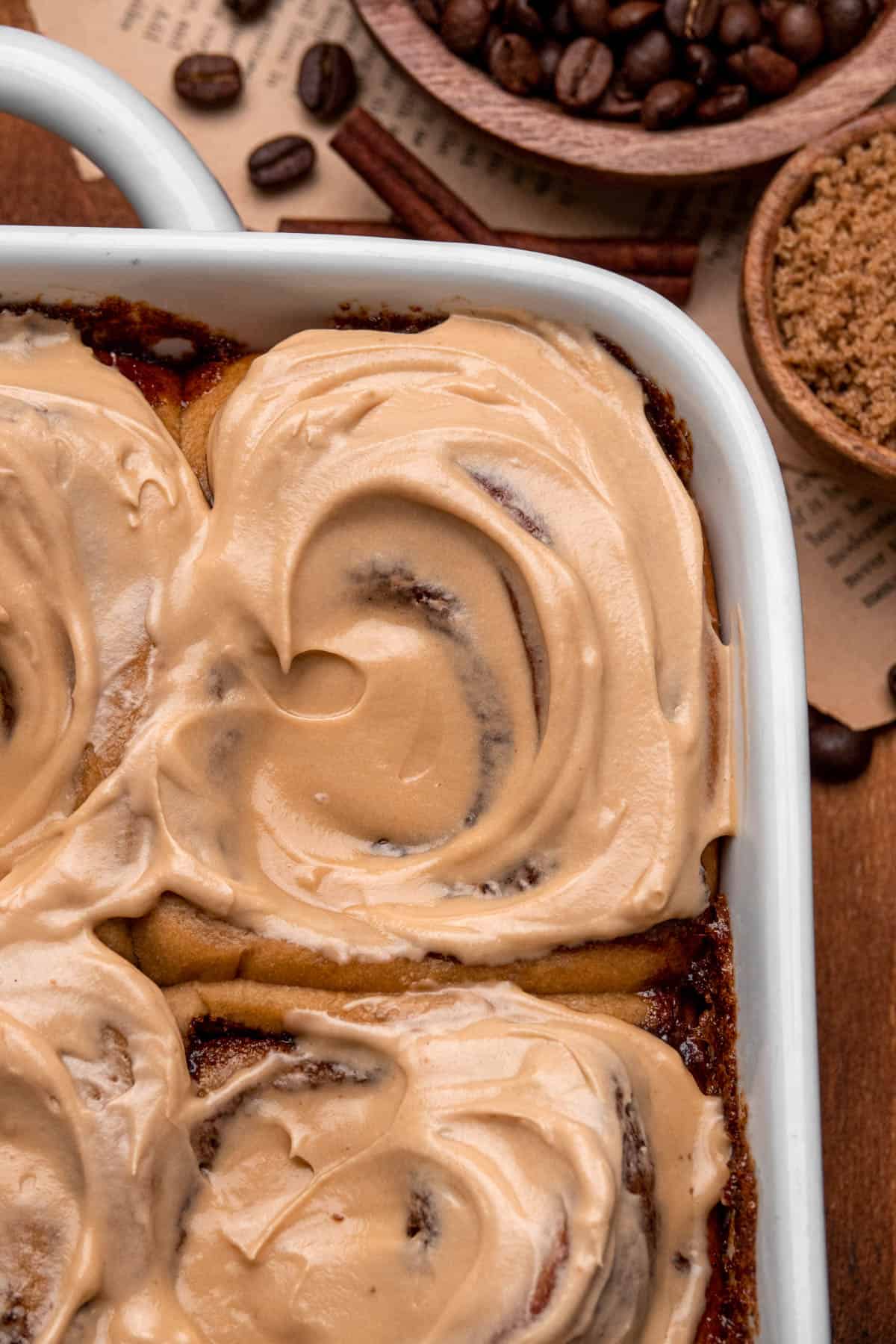 Coffee Cinnamon Rolls - In Bloom Bakery